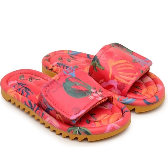 FARM Rio | Shoes | New Farm Rio Pink Fruits Puffy Slide Sandals | Poshmark